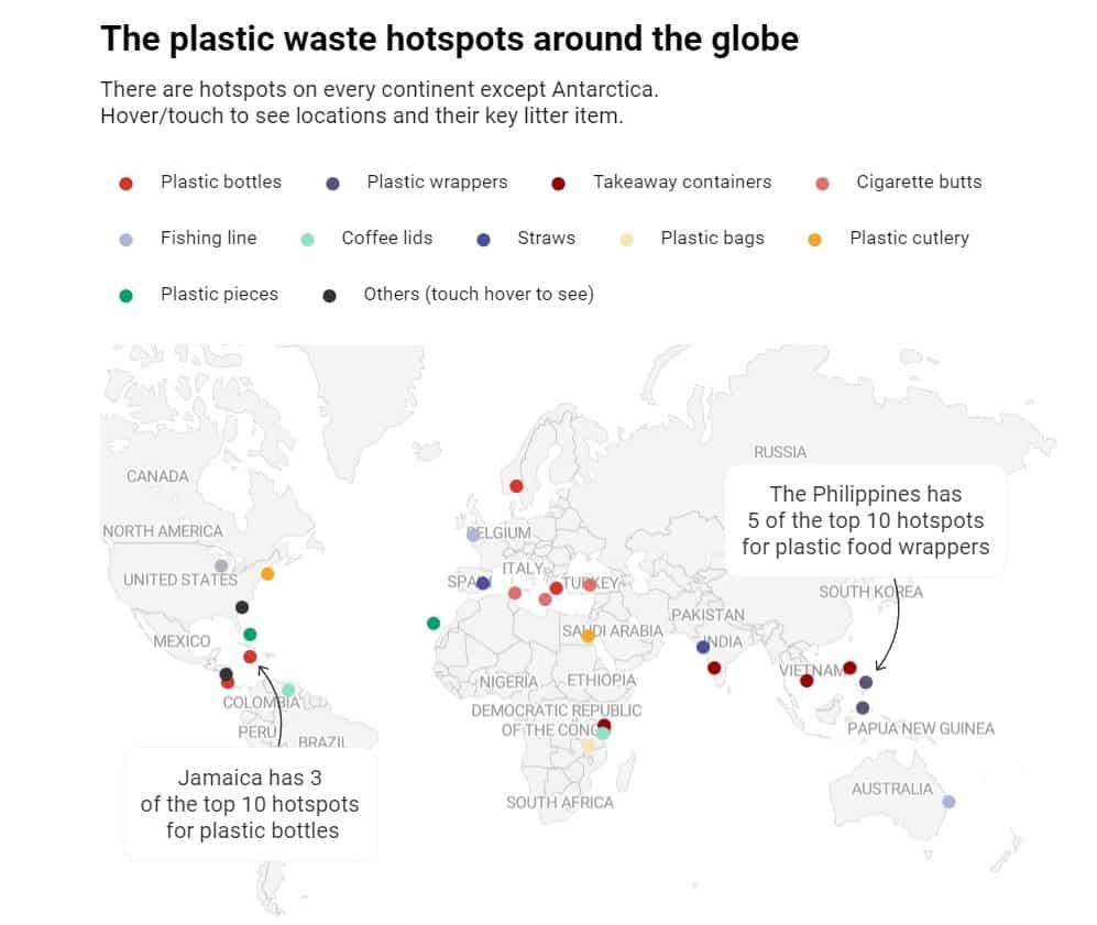Litter hotspots around the world follow distinct patterns - Conflict ...