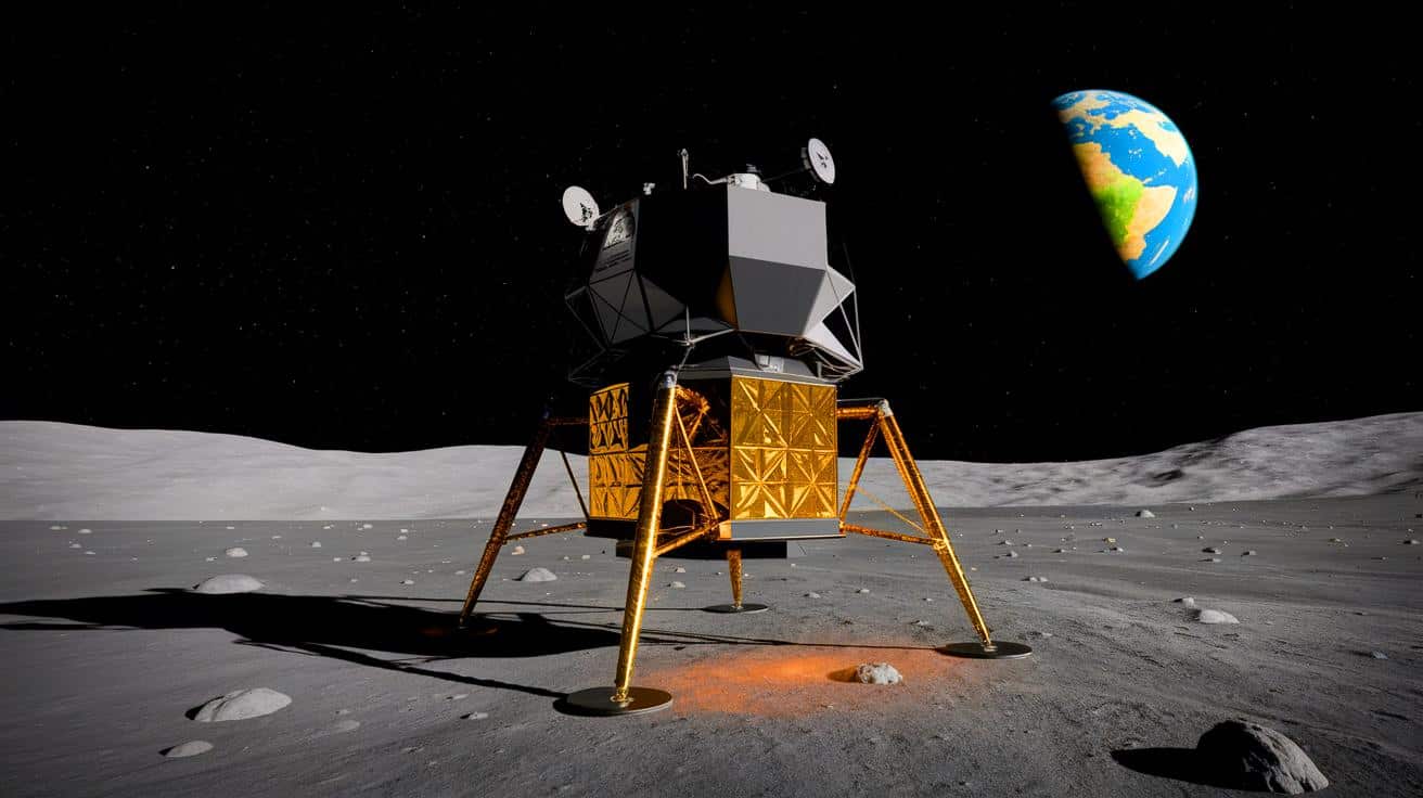 A private lunar lander triumphantly lands on the moon—NASA's ...
